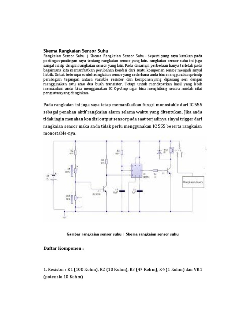 Skema Rangkaian Sensor Suhu | PDF | Sains & Matematika | Komputer