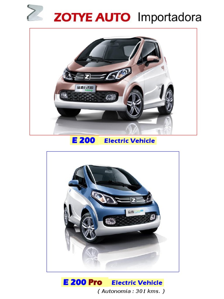 Zotye E 200 Electric Vehicle | PDF