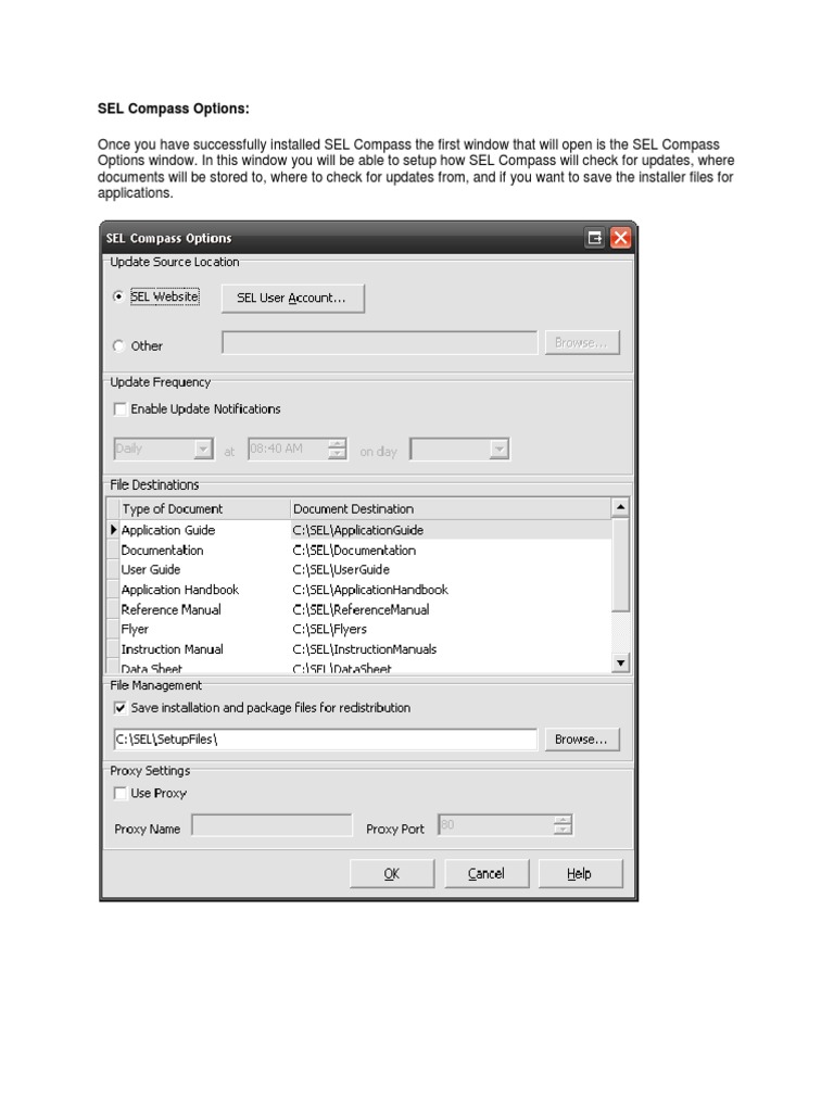 SEL Compass Options | Download Free PDF | Directory (Computing ...