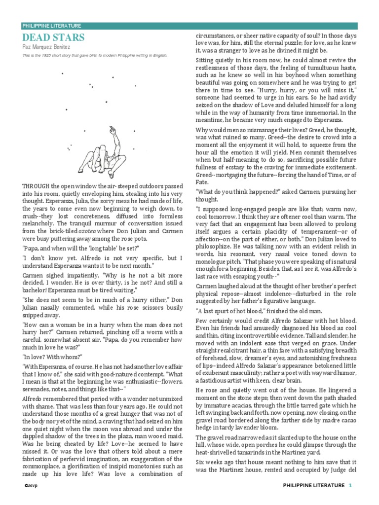 Dead Stars: Paz Marquez Benitez | PDF