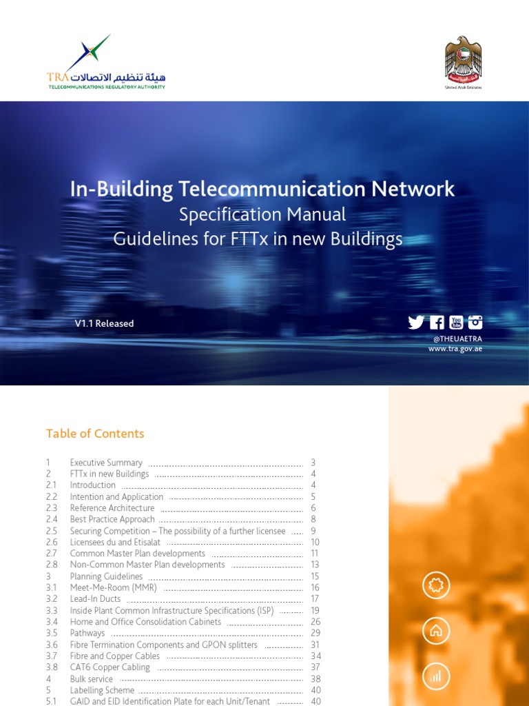 In-Building Telecommunication Network: Specification Manual Guidelines ...