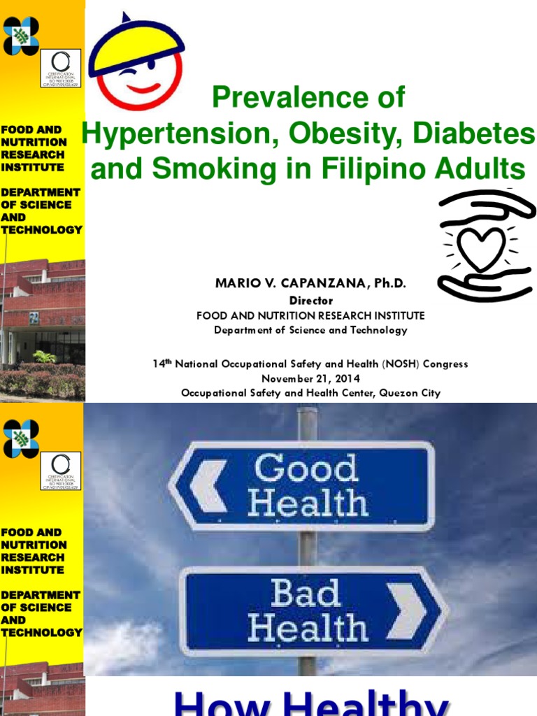Prevalence of Hypertension, Obesity, Diabetes and Smoking in Filipino ...