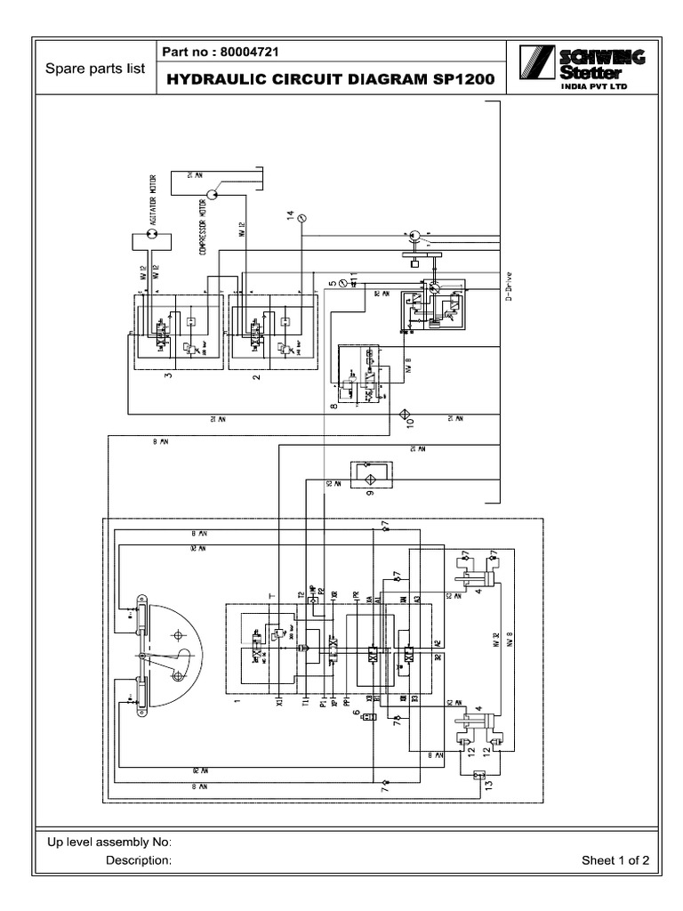 Hydralic Circit For SP1200 Pump | PDF | Fluid Mechanics | Mechanical ...