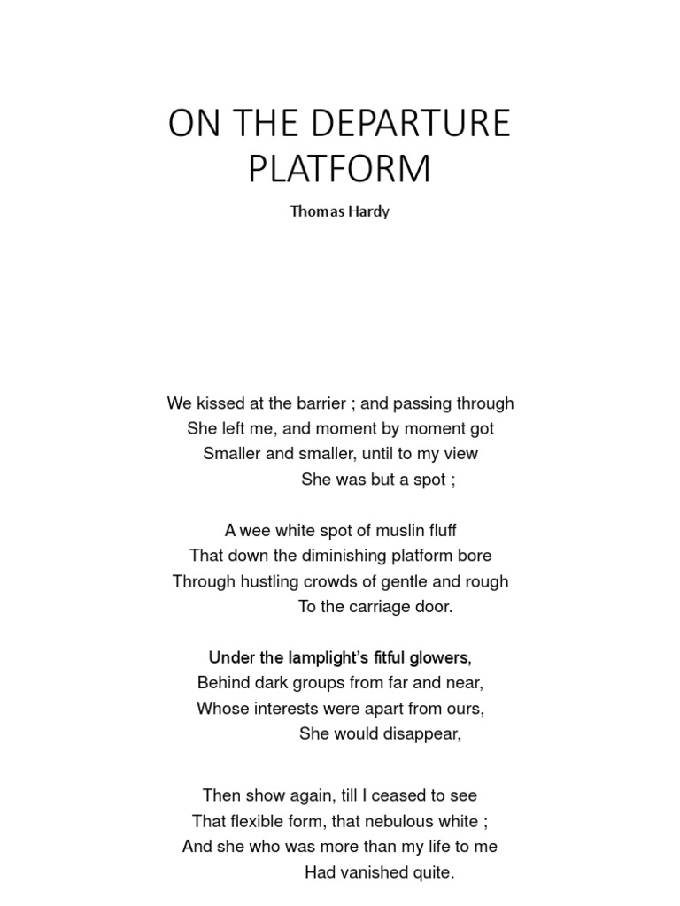 On The Departure Platform | PDF