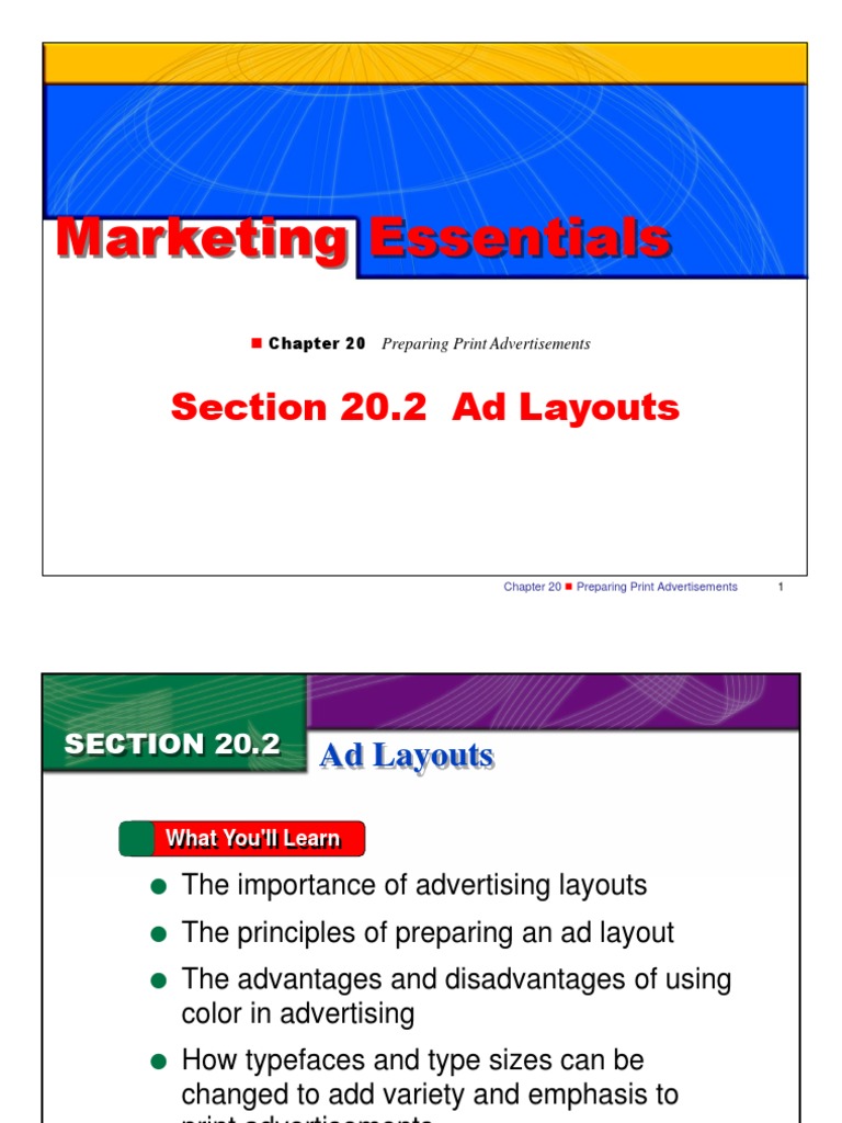Marketing Essentials: Section 20.2 Ad Layouts | Download Free PDF ...