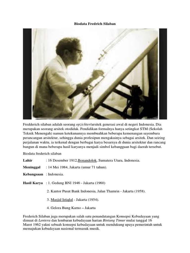 Biodata Fredrich Silaban | PDF