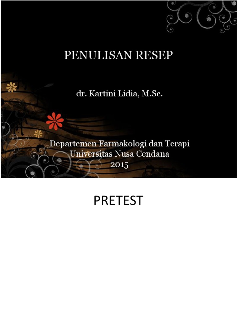 Panduan Penulisan Resep Medis yang Tepat | PDF