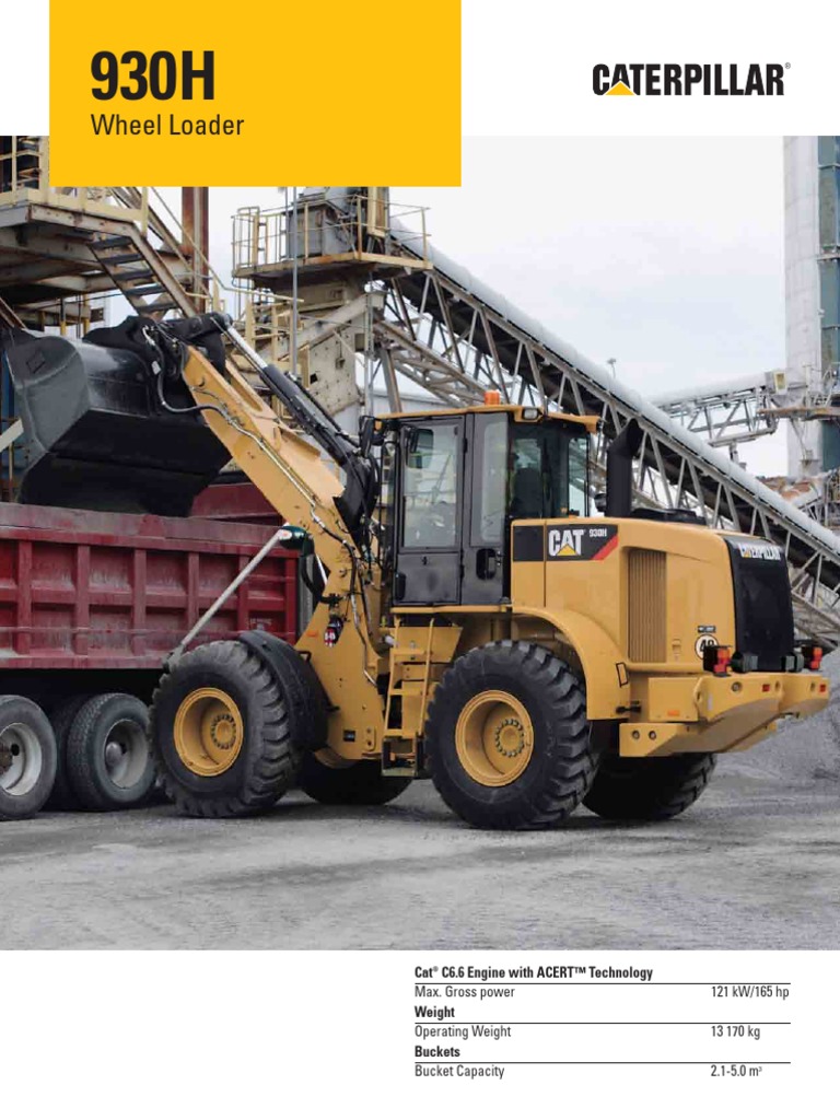 Wheel Loader: Cat C6.6 Engine With ACERT™ Technology | PDF | Loader ...