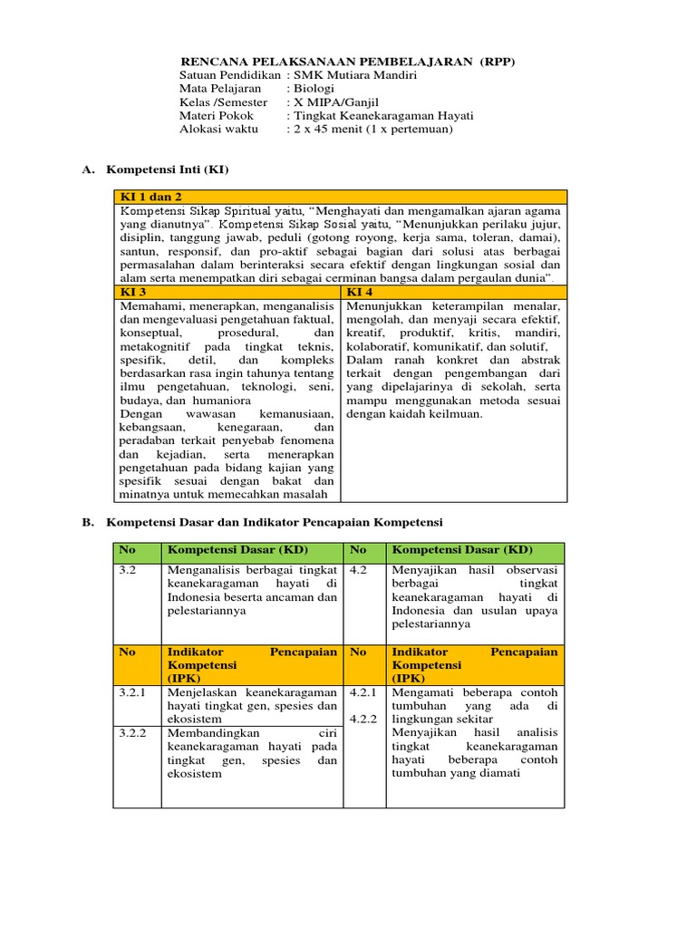 RPP k13 SMK | PDF