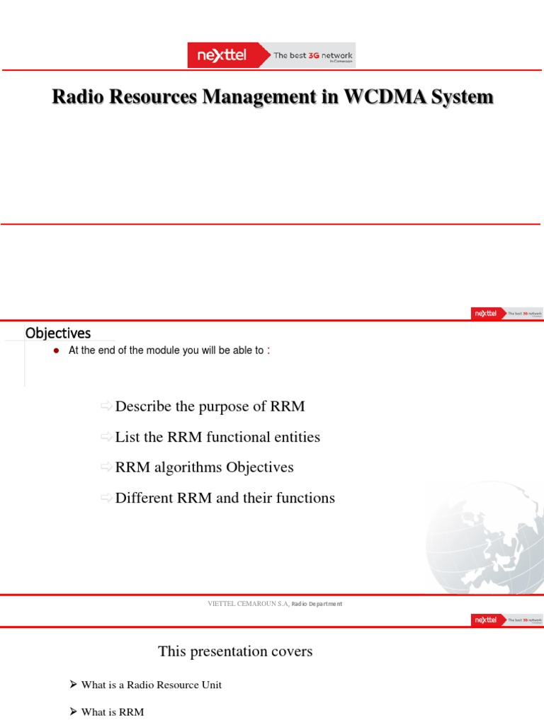 Radio Resource Management in WCDMA | PDF | Quality Of Service | Network ...