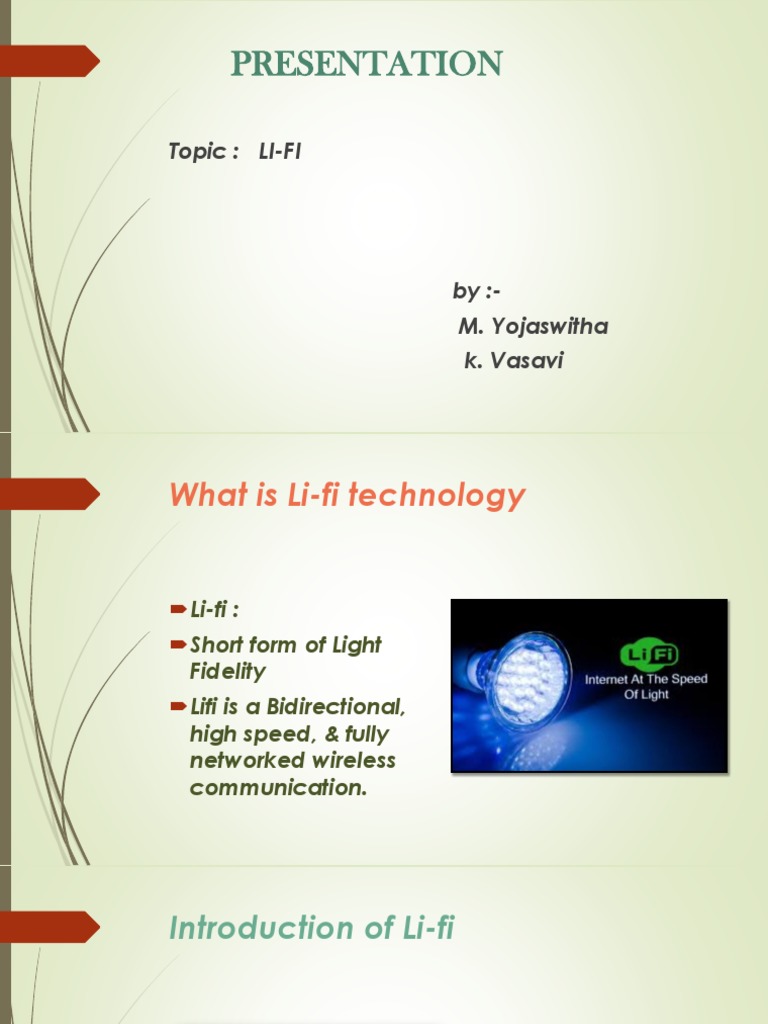 Lifi PPT Slides | Download Free PDF | Electricity | Networks