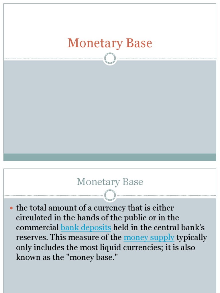 Monetary Base | PDF | Money Supply | Credit Card