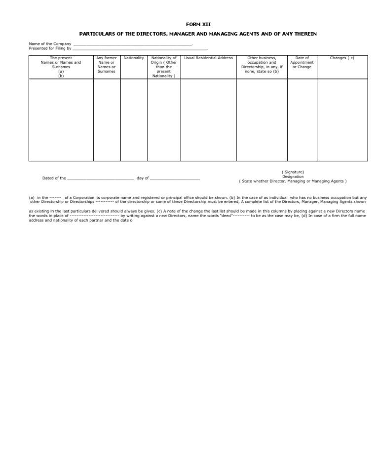 Form Xii | PDF