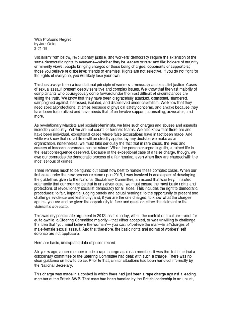 3.21.19 - With Profound Regret - Joel Geier Resigns From ISO | PDF ...