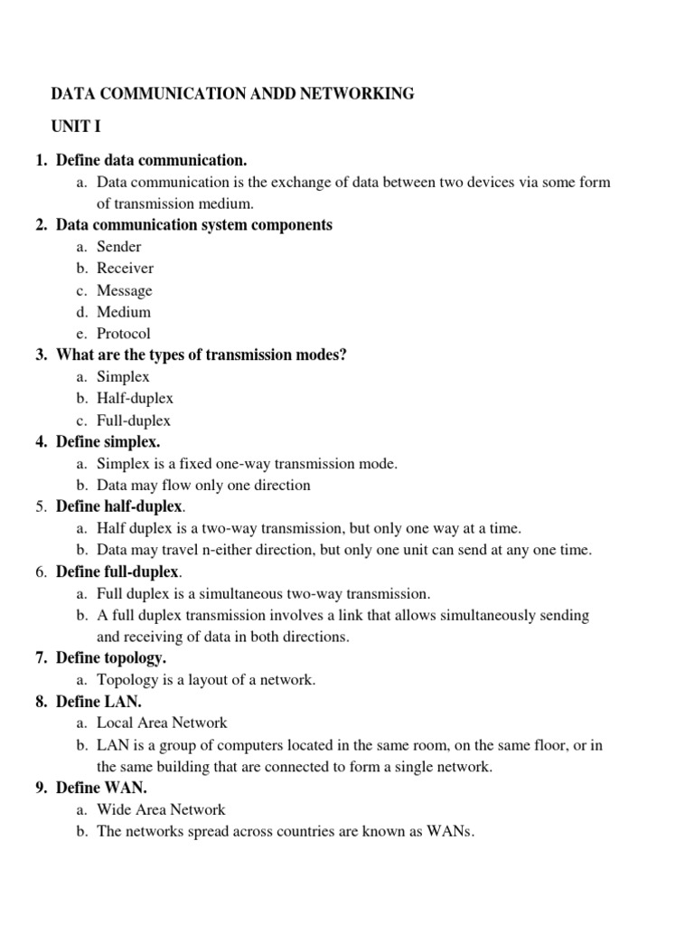 Data Communication and Networking | PDF | Network Topology | Error ...