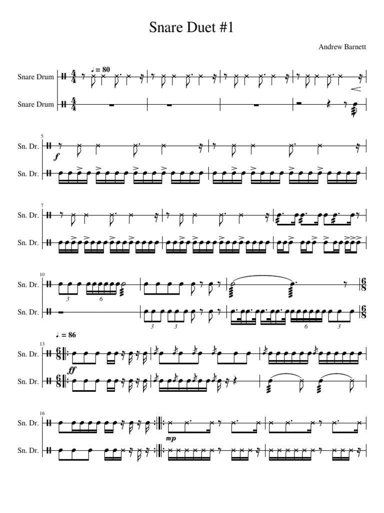 Snare Duet 1 | PDF