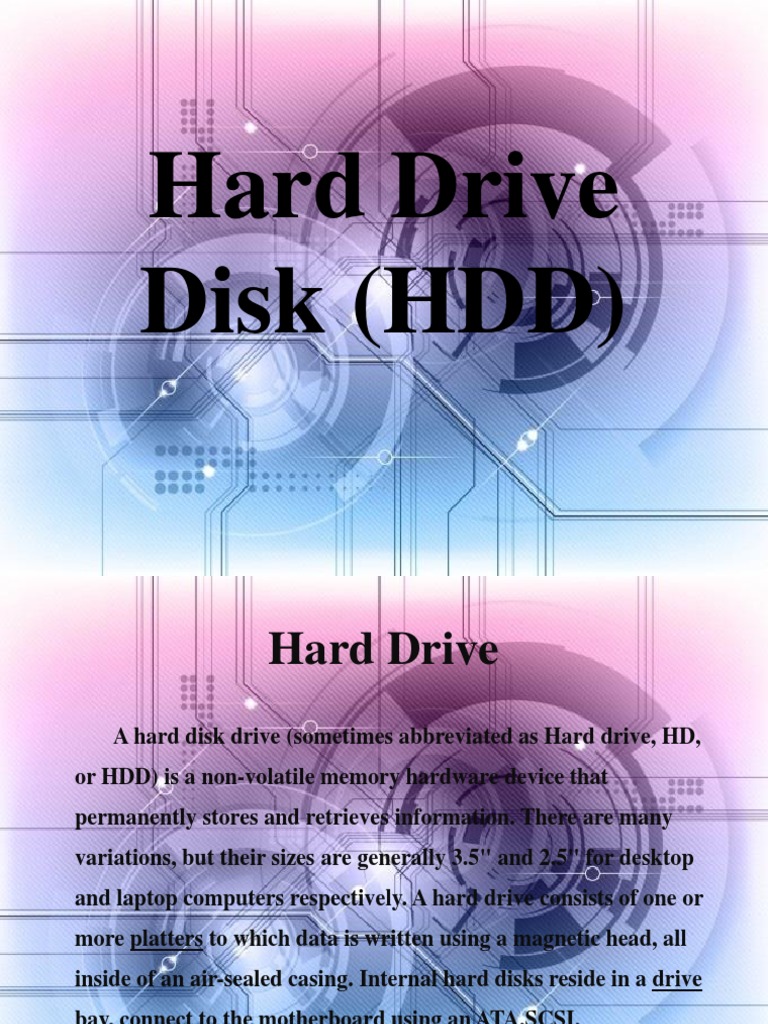 Hard Drive Disk | PDF | Hard Disk Drive | Computer Data Storage