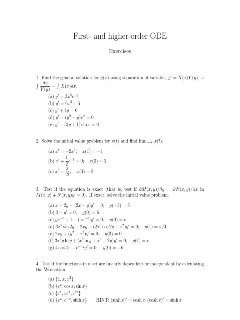 Exercise4 PDF | PDF | Algebra | Analysis