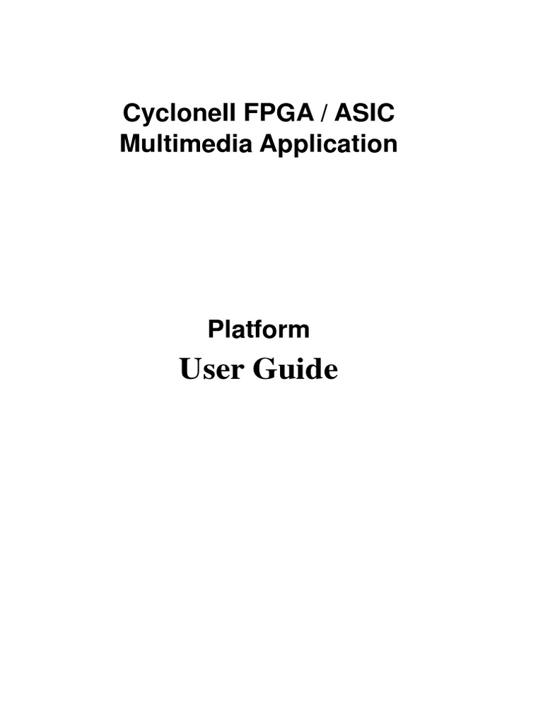 User Guide: Cycloneii Fpga / Asic Multimedia Application | PDF | Input/Output | Electronics