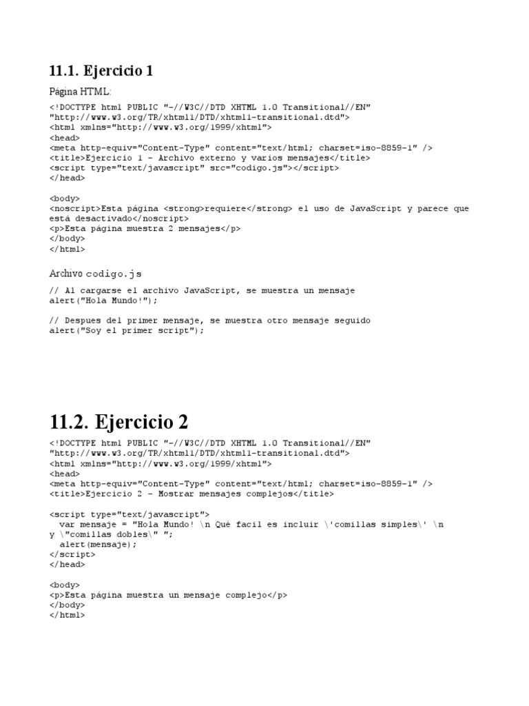 Practicas de Laboratorio de Javascript 403 2019-A | PDF | Xhtml ...