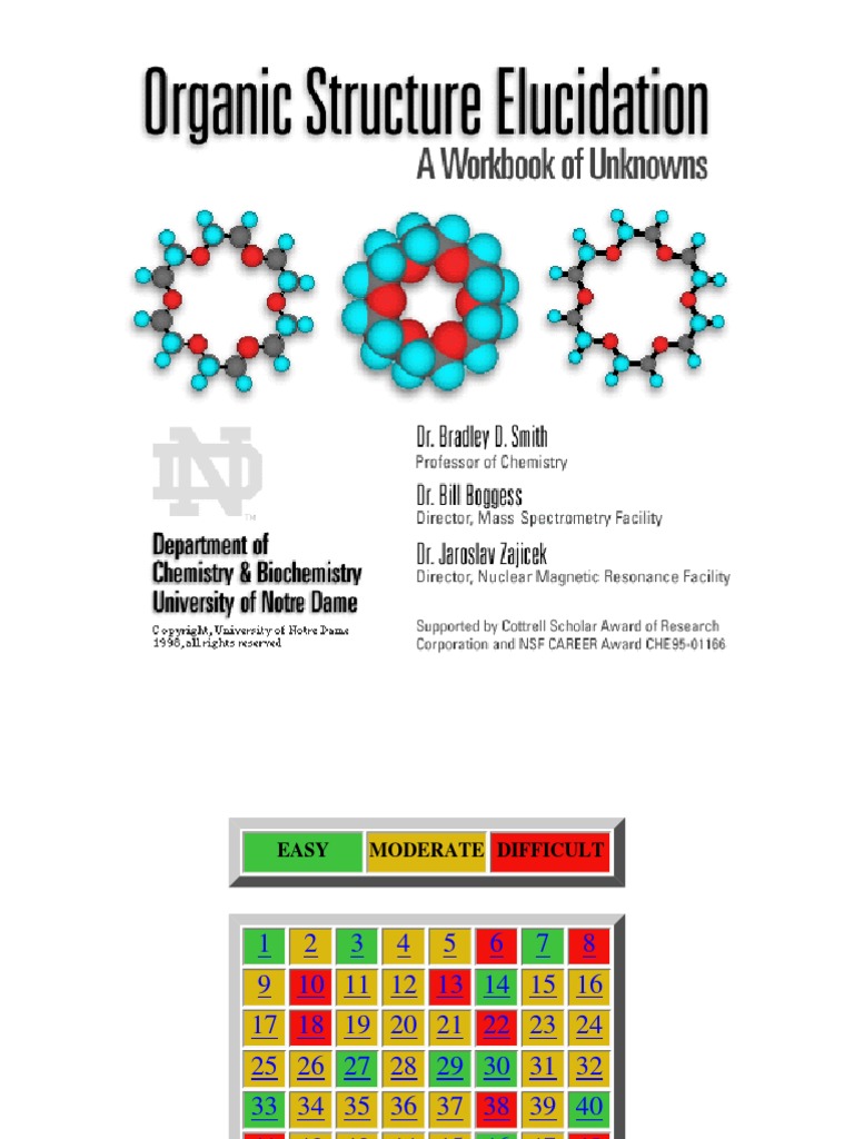 Organic Structure Elucidation Workbook | PDF | Mass Spectrometry ...