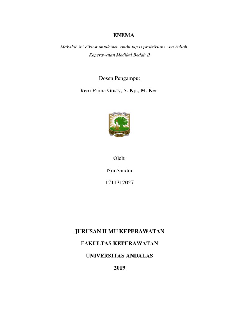 Prosedur dan Tindakan Enema | PDF