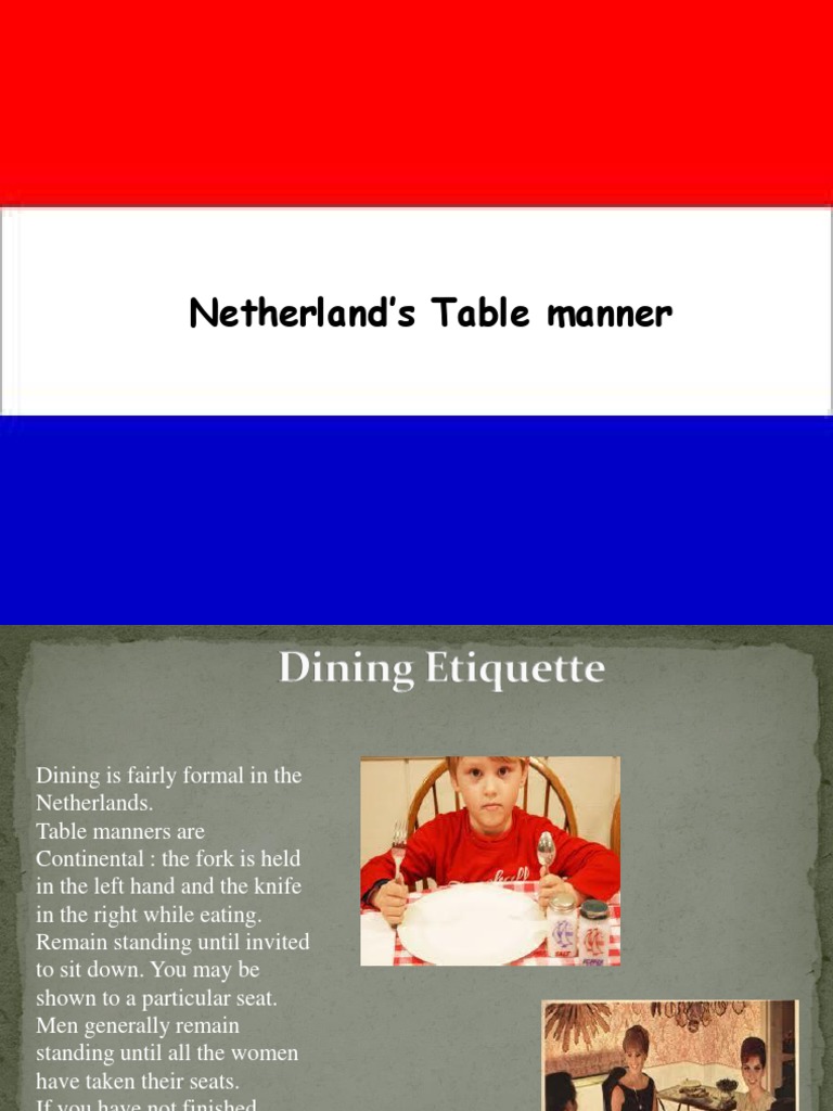 CCU Peresentation of Dutch Table Manner | PDF | Lifestyle