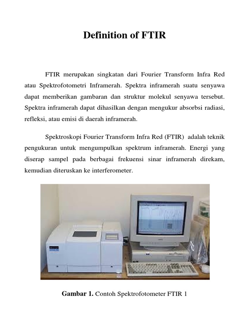 Definition of FTIR | PDF