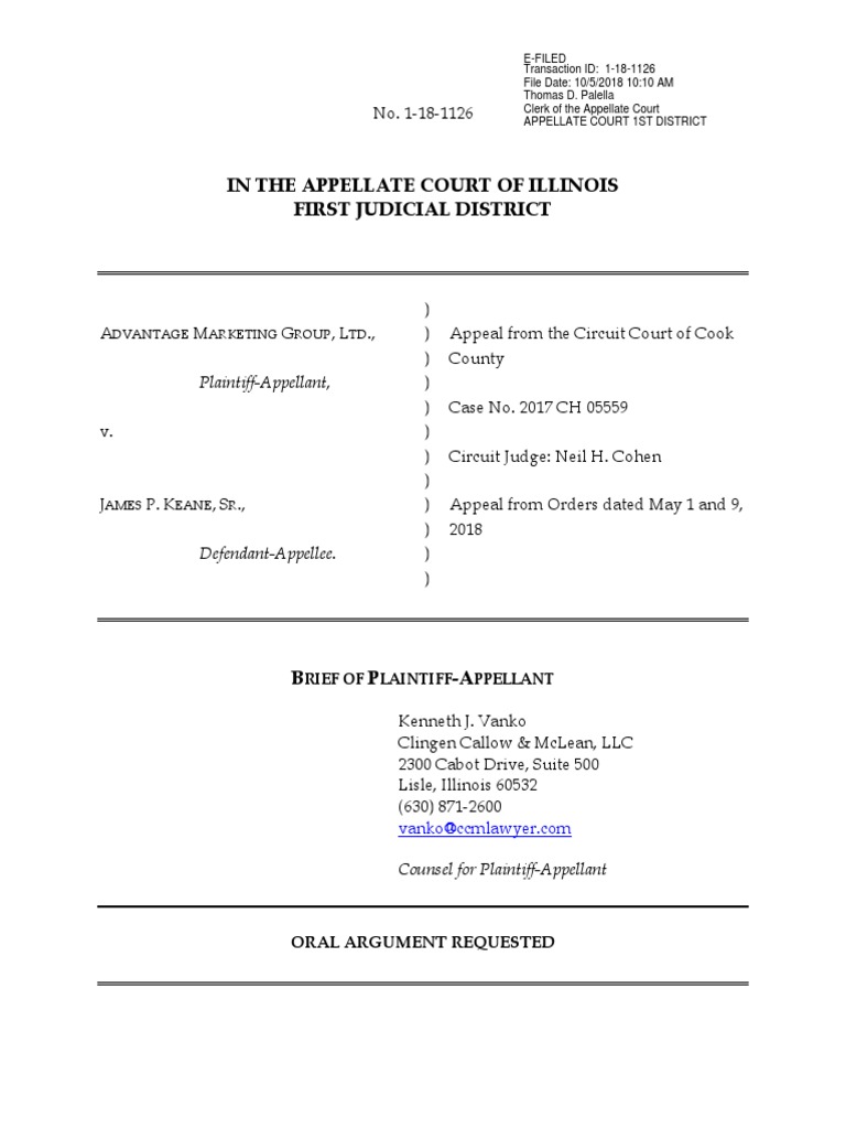 Appellant's Brief FILED 10.5.18 (00431492xAF516) | PDF | Fiduciary ...