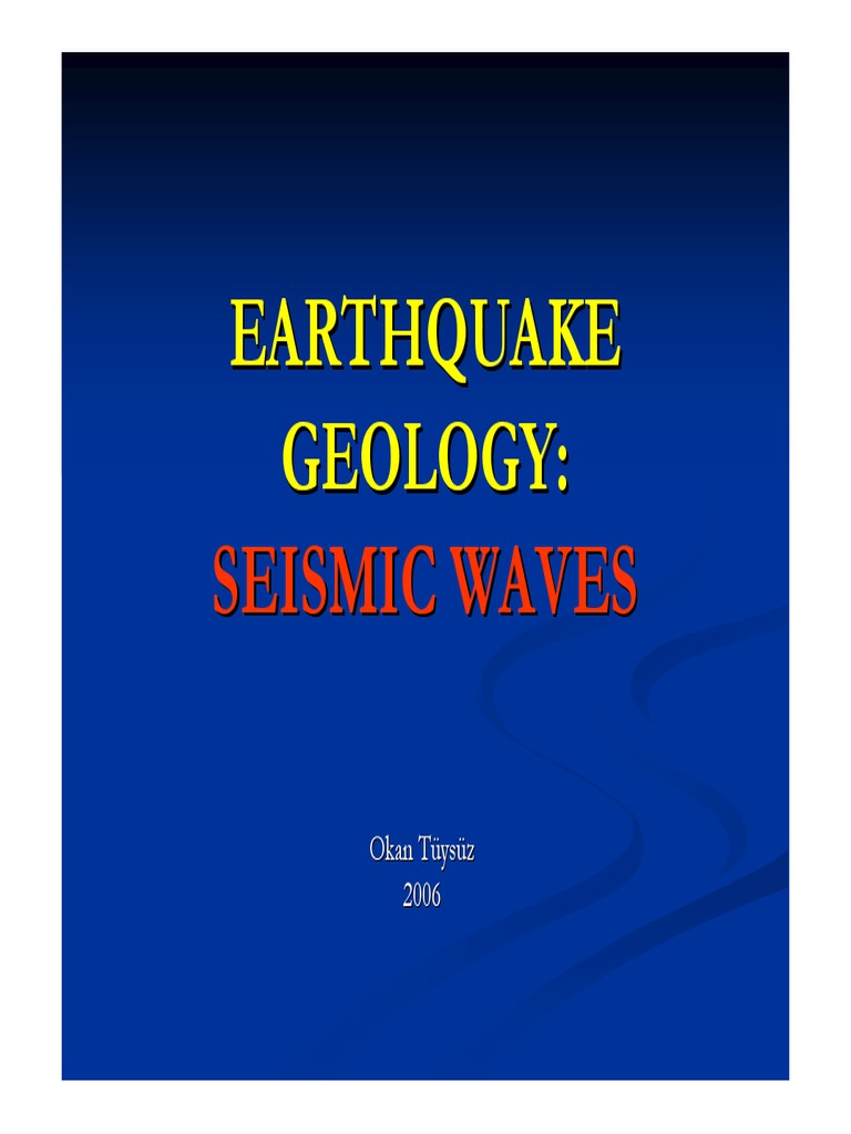 Seismic Waves PDF | PDF | Mantle (Geology) | Earthquakes