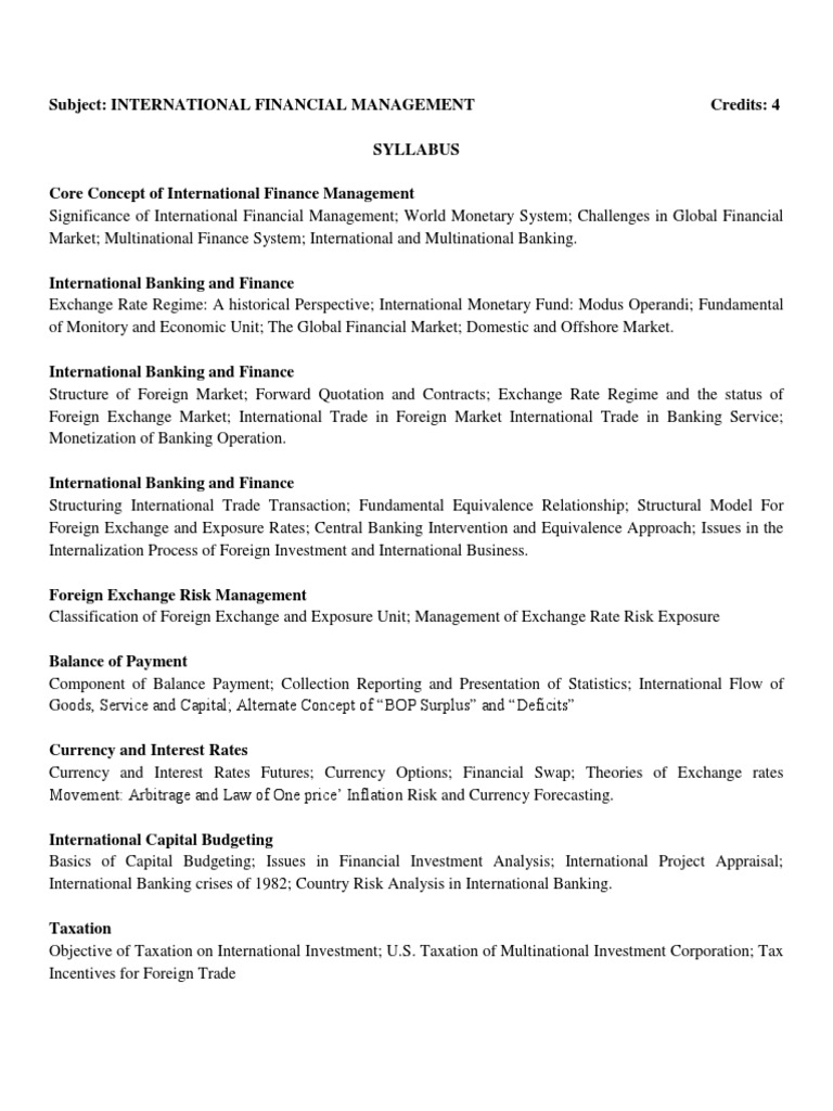 International Financial Management PDF | PDF | Floating Exchange Rate ...