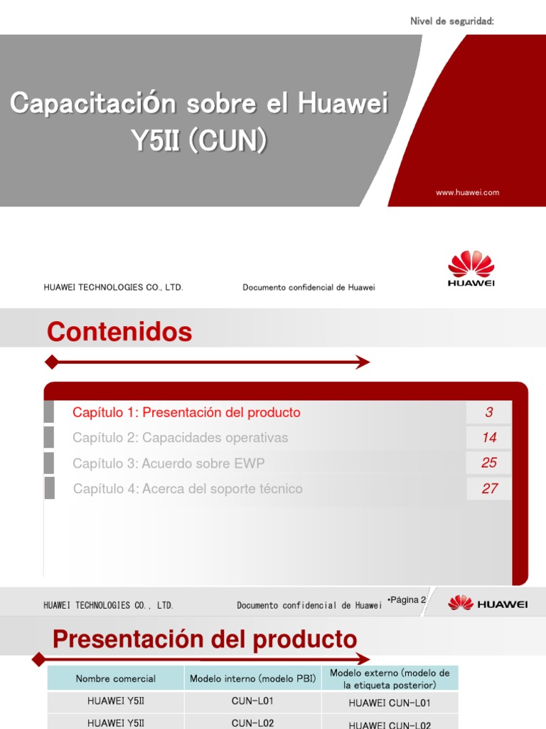 HUAWEI CANCUN Y5II (CUN-LXX) Capacitaci ®N de Producto (Espa - Ol, LA) | PDF | Wifi | LAN ...