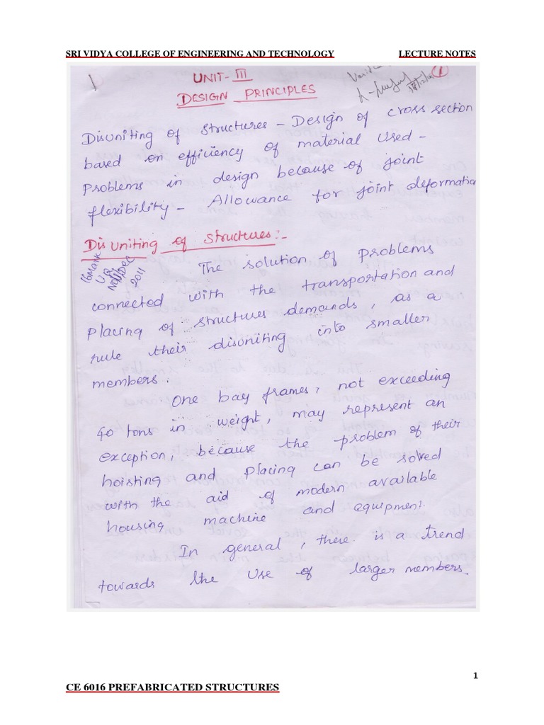 Sri Vidya College of Engineering and Technology Lecture Notes | PDF