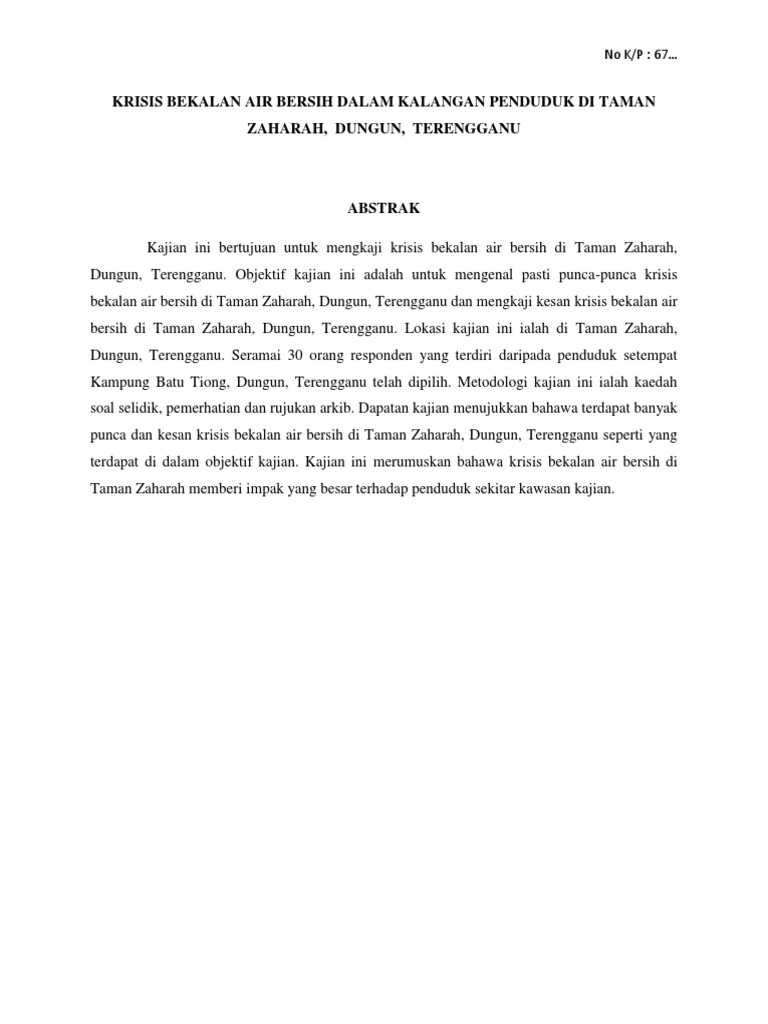 Contoh Kerja Kursus Pengajian Am 2018 | PDF