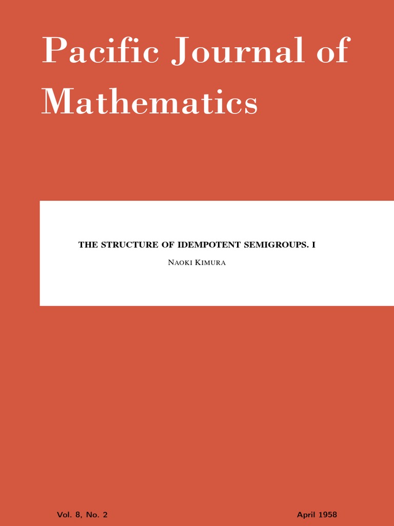 Idem Potent Bands | PDF | Mathematical Structures | Algebraic Structures