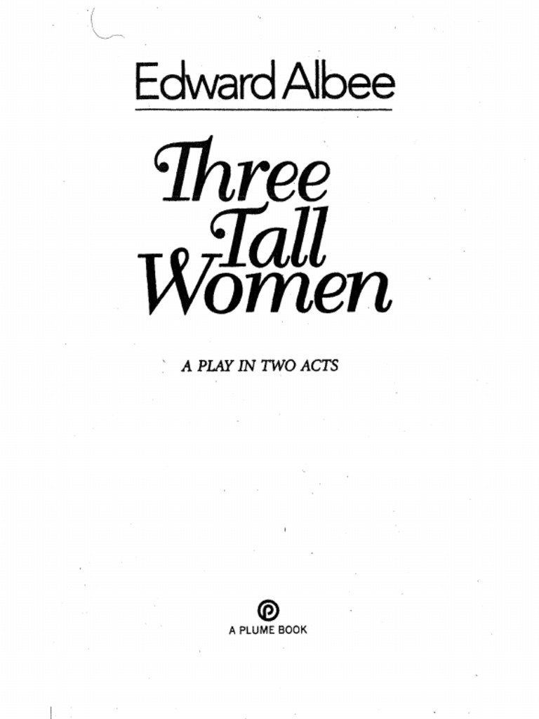Three Tall Women Script PDF | PDF