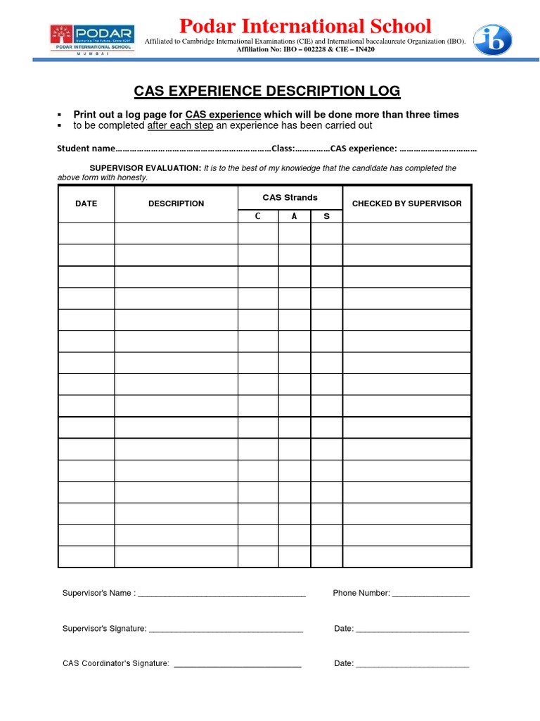 CAS EXPERIENCE LOG -Batch 2020.docx