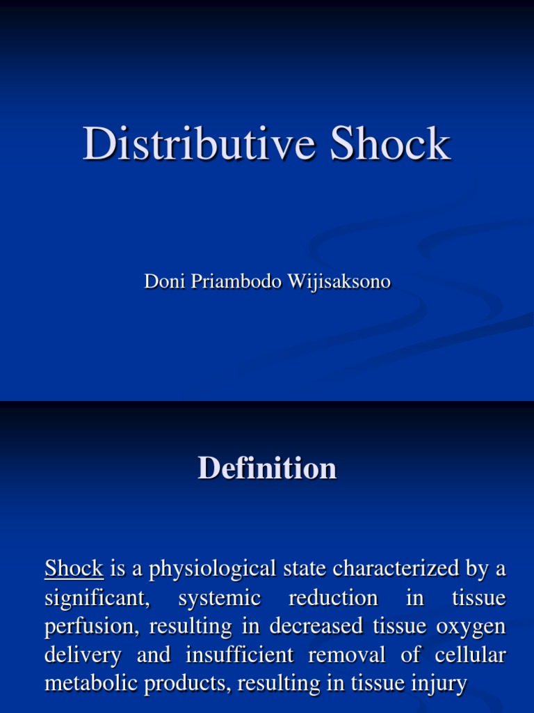 Distributive Shock | PDF | Sepsis | Shock (Circulatory)