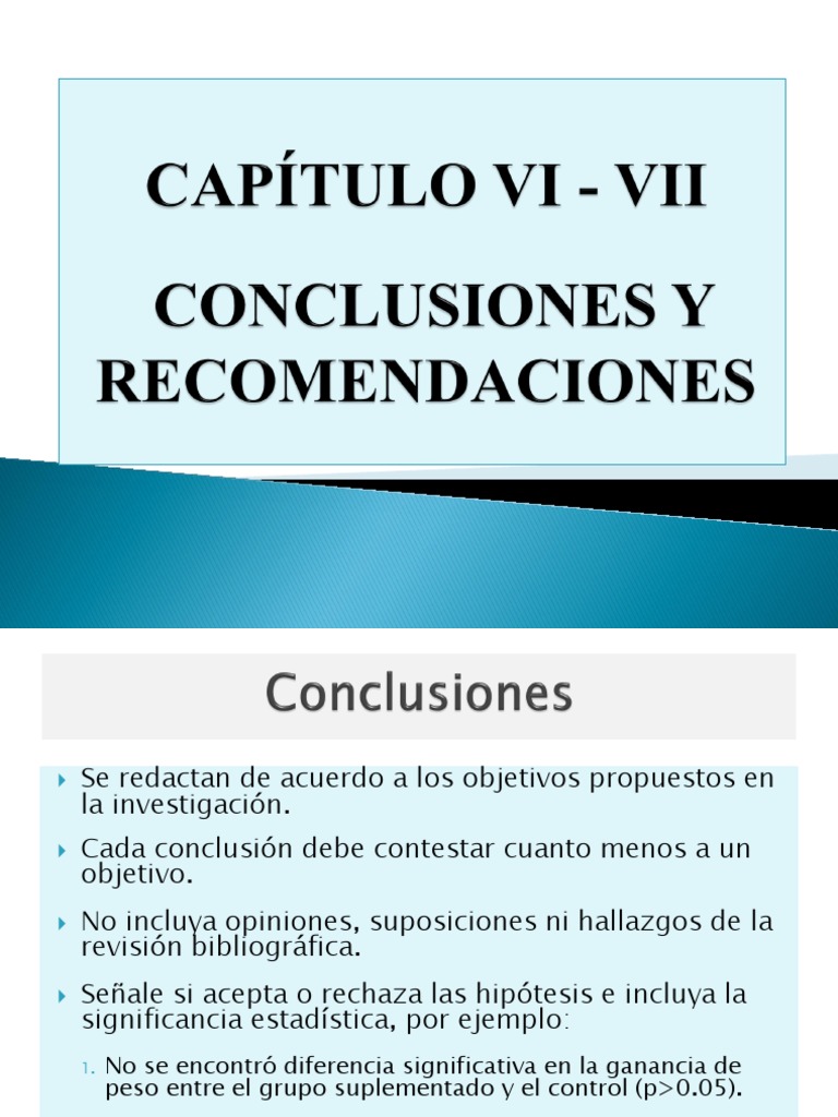 Capítulo V - Conclusiones y Recomendaciones | PDF