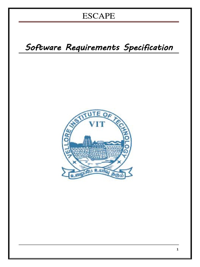 Escape Software Requirements Specification | PDF | Software Development ...