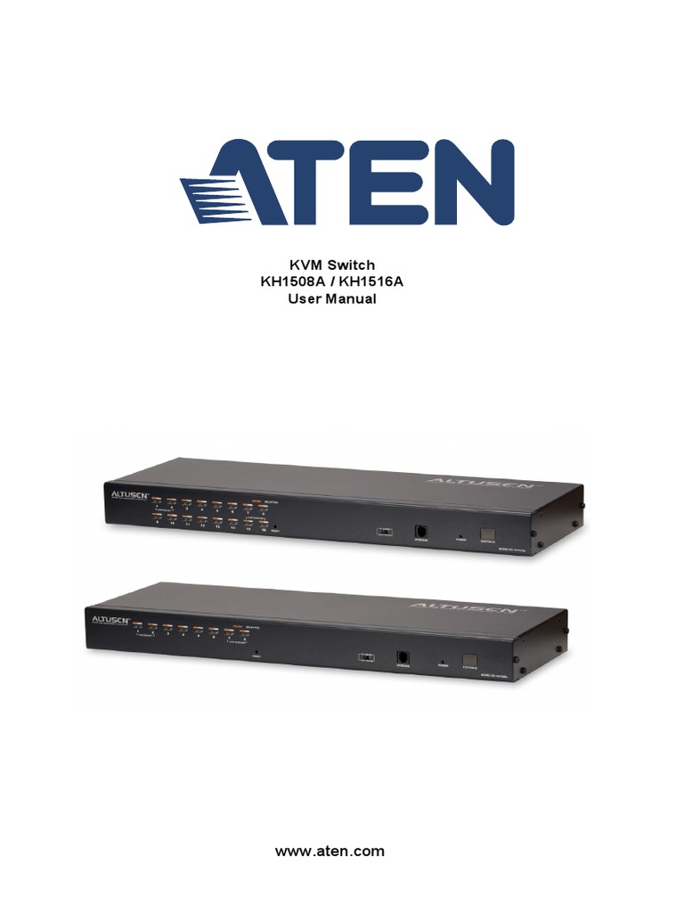 KVM Switch KH1508A / KH1516A User Manual | PDF | Personal Computers | Usb