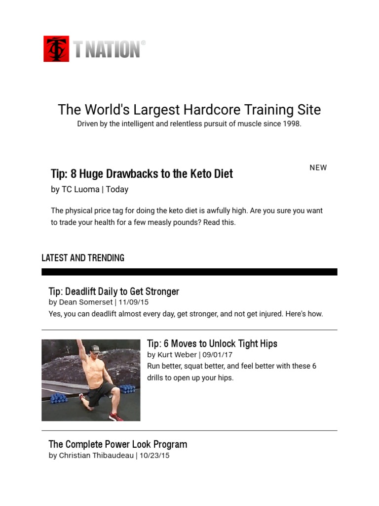 The 7 Most Important Lifts - T Nation | PDF | Libido | Body Shape