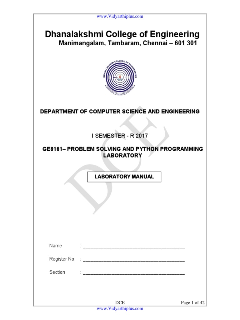 Gs8161 PSPP Lab Manual | PDF | Exponentiation | Engineering