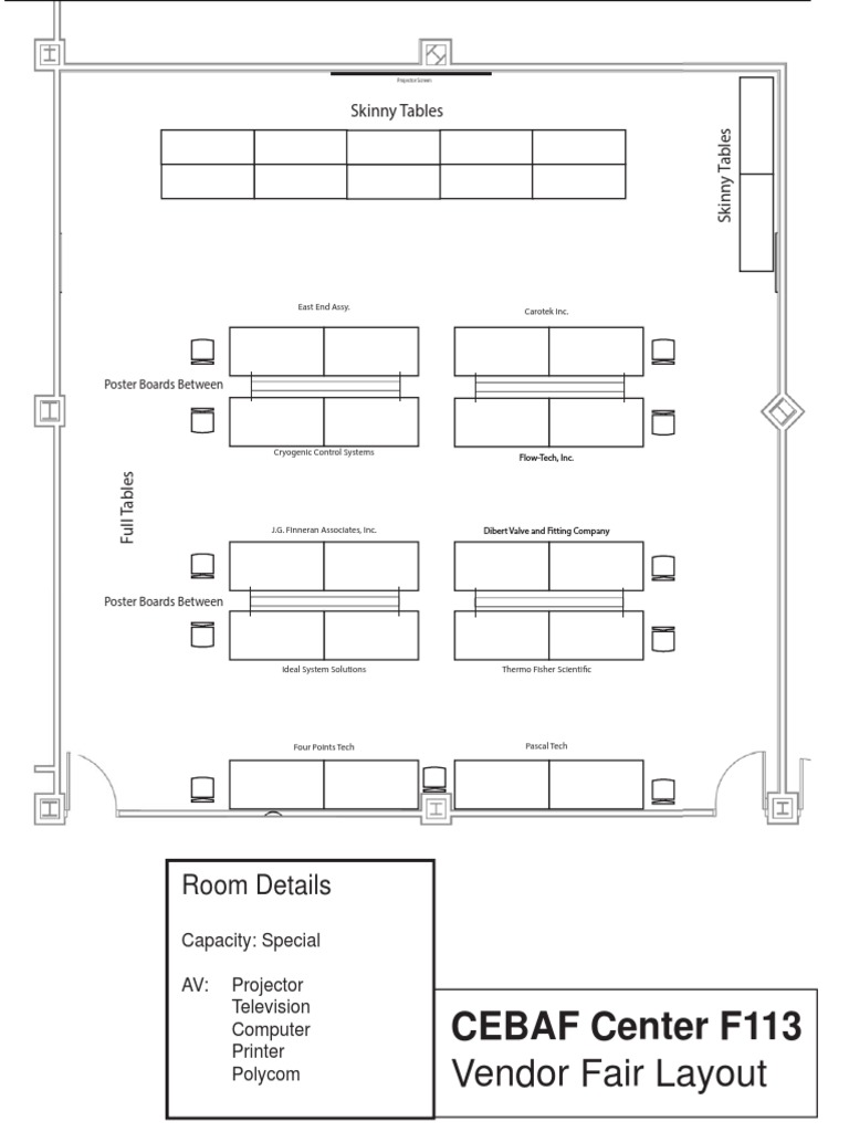 CEBAF Center Vendor Fair Layout | PDF