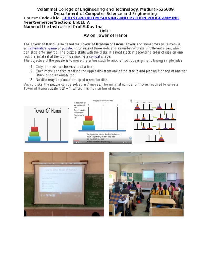 Mathematical Game Puzzle Conical: GE8151-PROBLEM Solving and Python ...