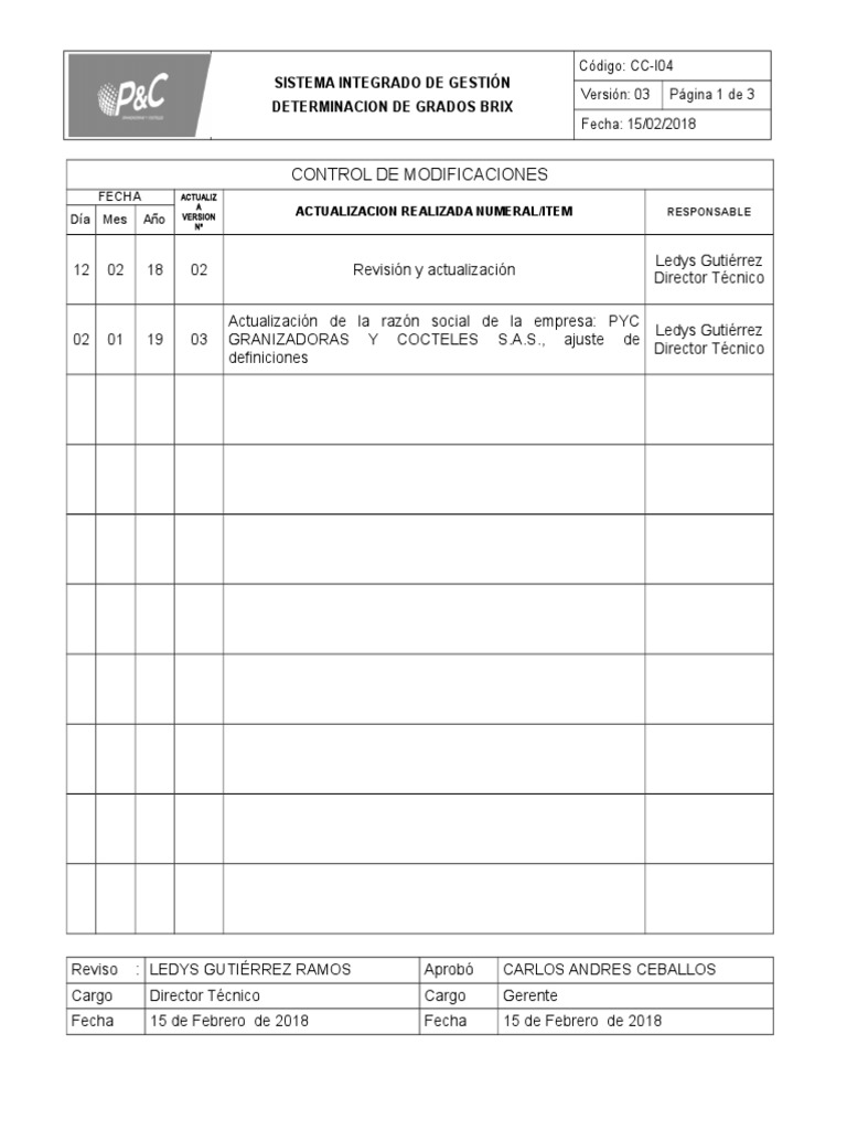 Instructivo Determinación de Grados Brix | PDF