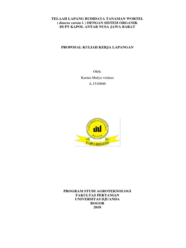 Proposal KKL Aja | PDF