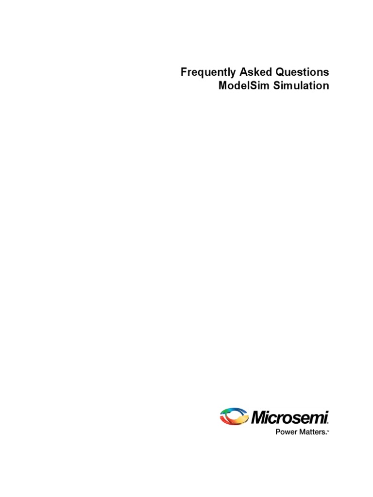 Microsemi ModelSim Simulation Frequently Asked Questions | PDF ...