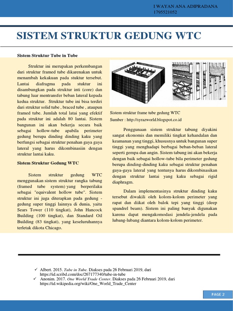 Sistem Struktur Gedung WTC | PDF