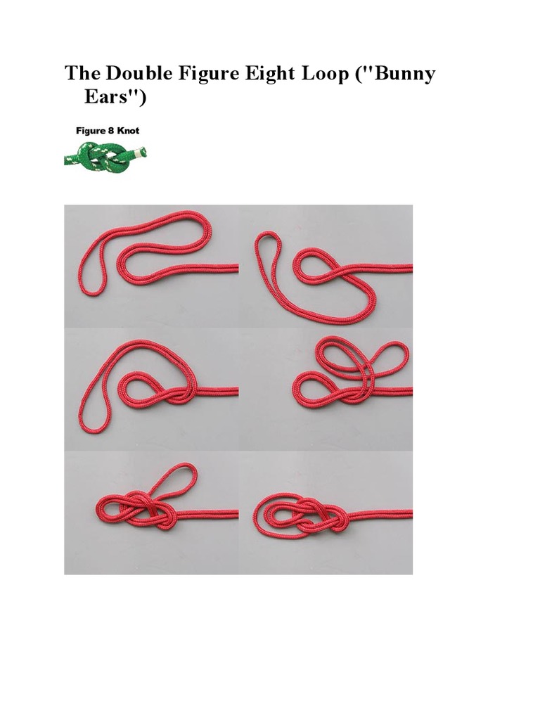 How to tie the classic double figure eight loop knot, also known as the ...